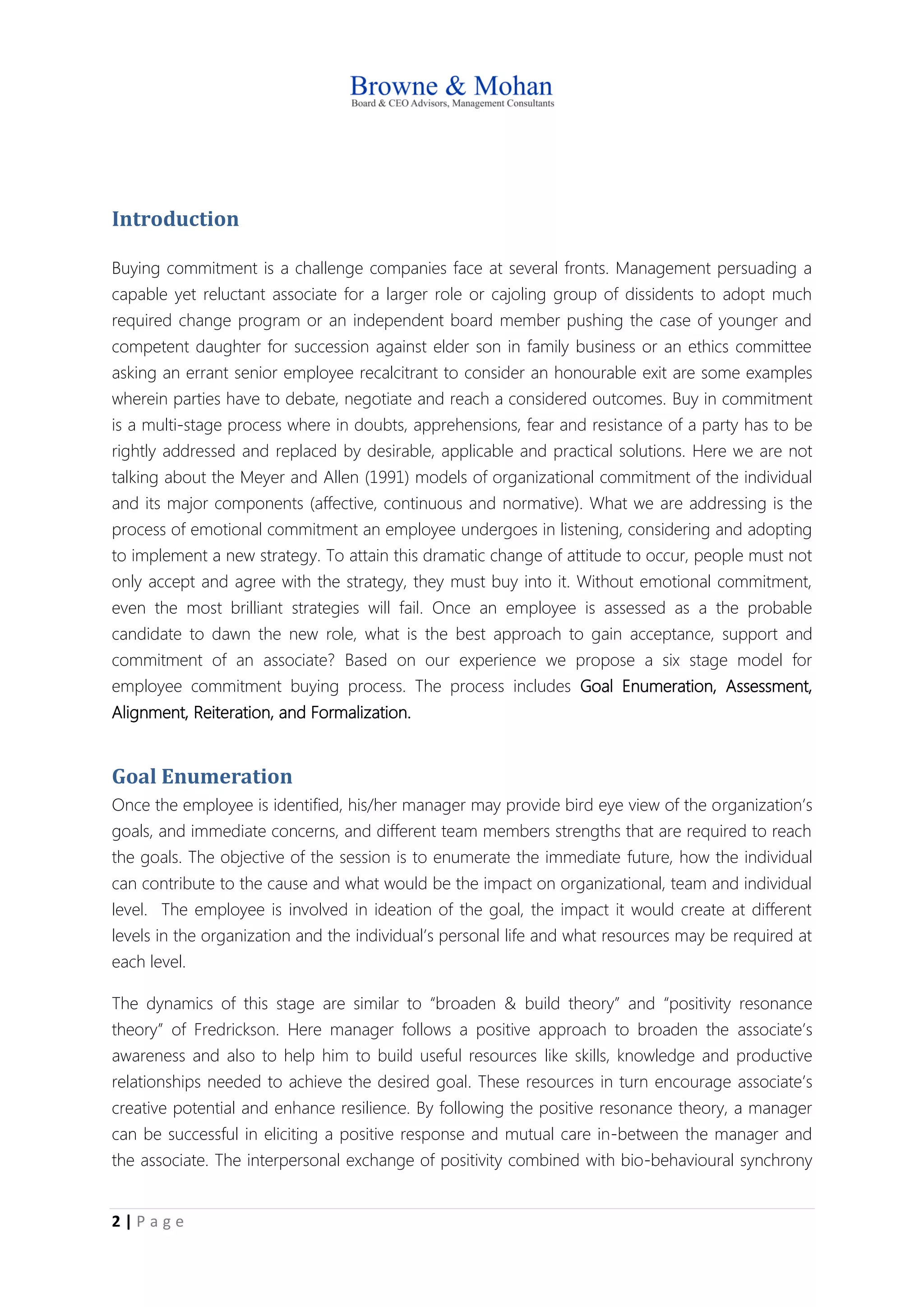 Gaining Buy-in Commitment in Organization | PDF