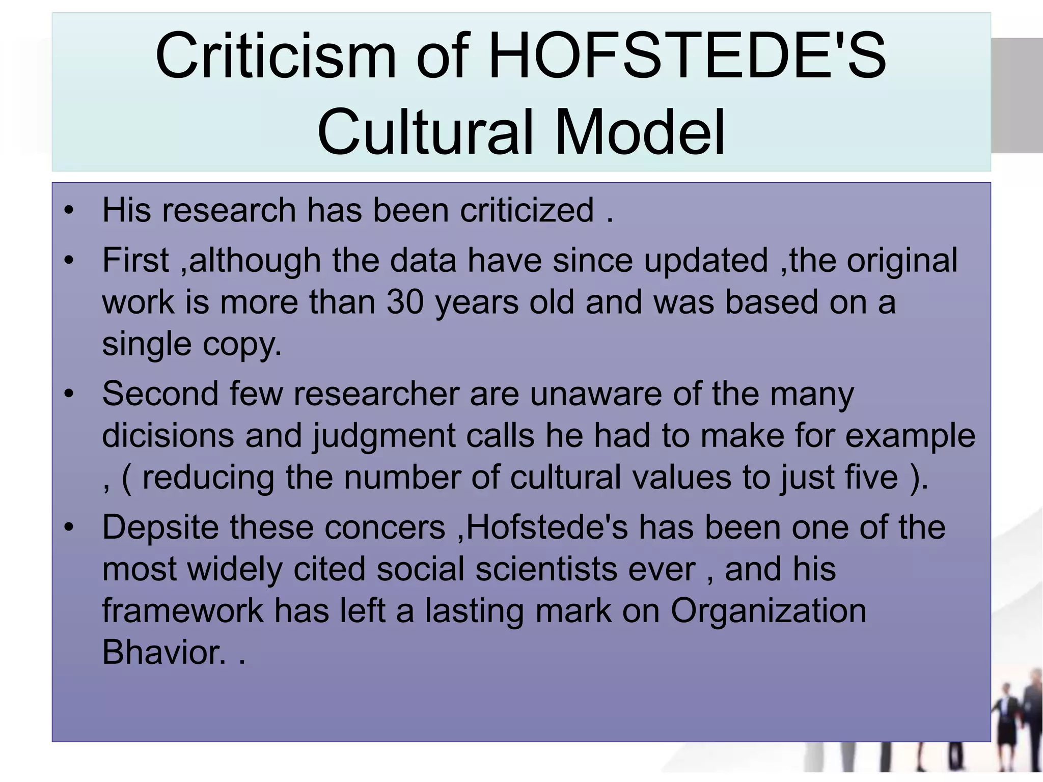 Hofstede Five Cultural Dimension Model | PPTX