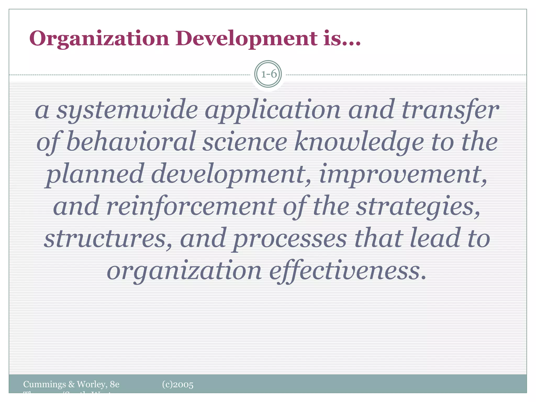 Introduction to organisational development | PPTX