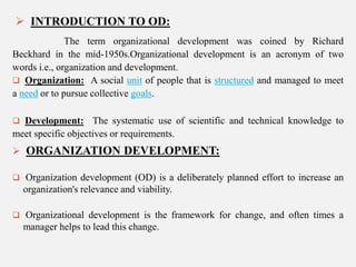 Organization development | PPTX