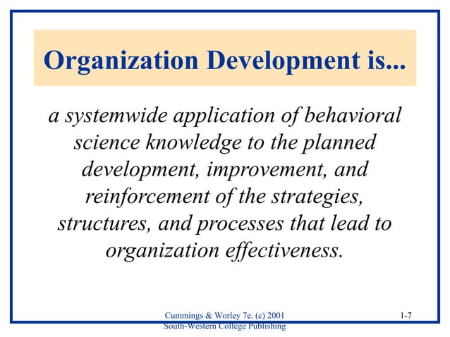 Organization development and change | PPT | Business Administration | Business