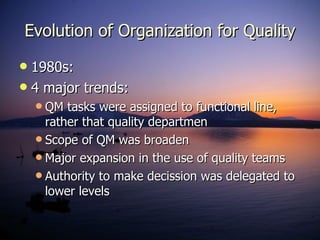 Organization For Quality | PPT