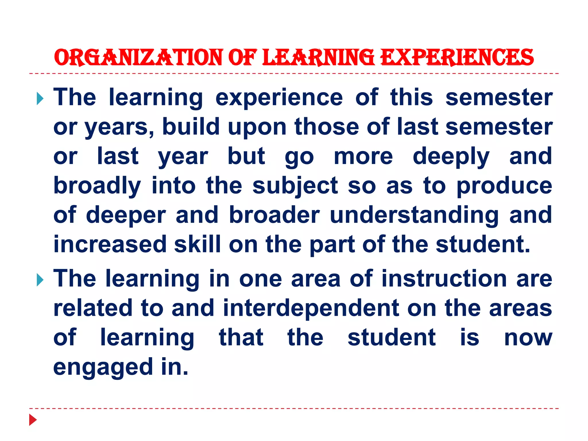 Organization & integration of experience and content | PPTX