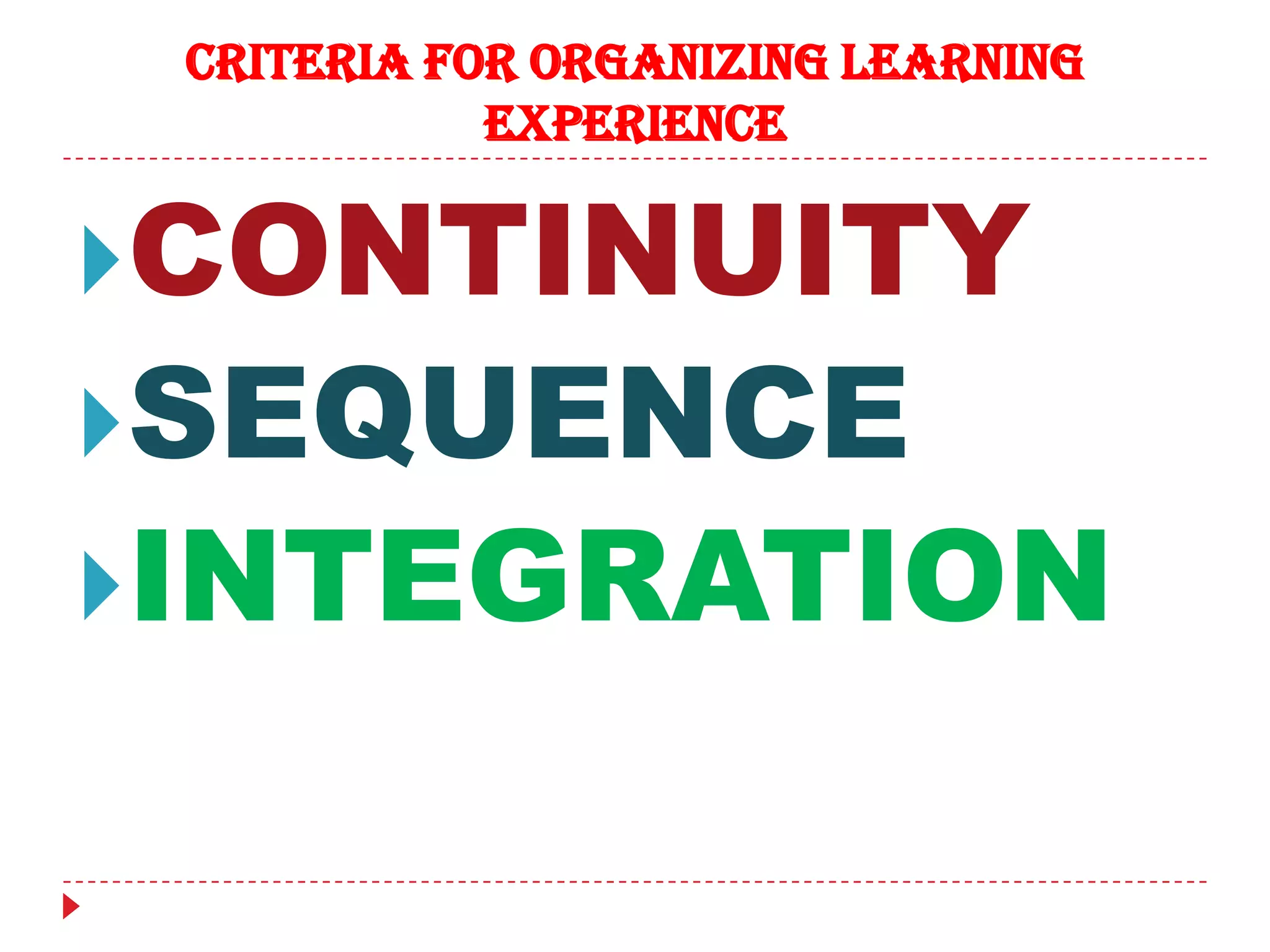 Organization & integration of experience and content | PPTX