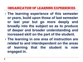 Organization & integration of experience and content | PPTX