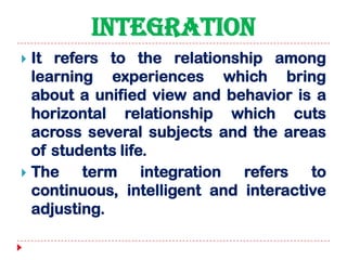 Organization & integration of experience and content | PPTX