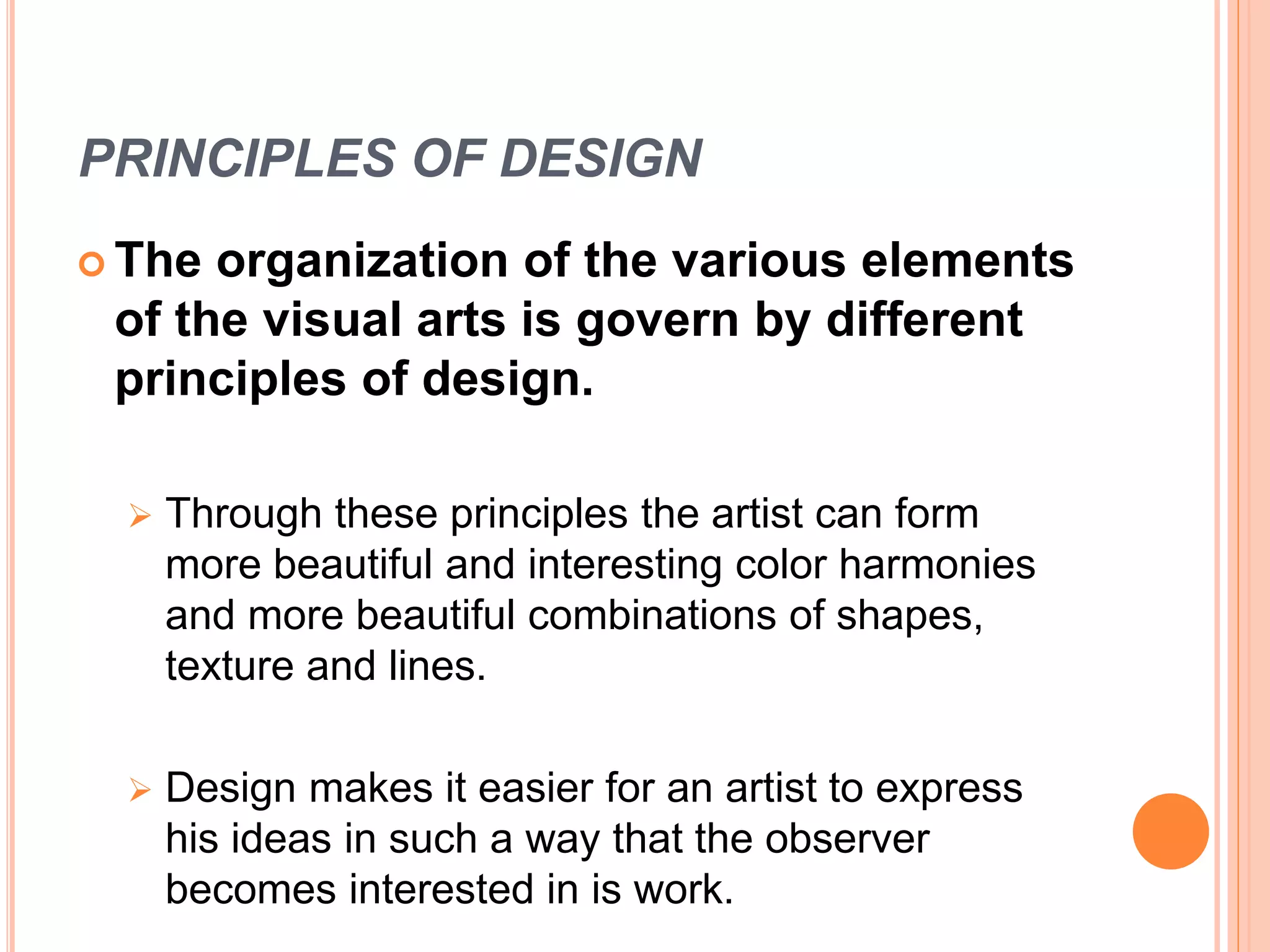 Organization in the visual arts 1 | PPTX