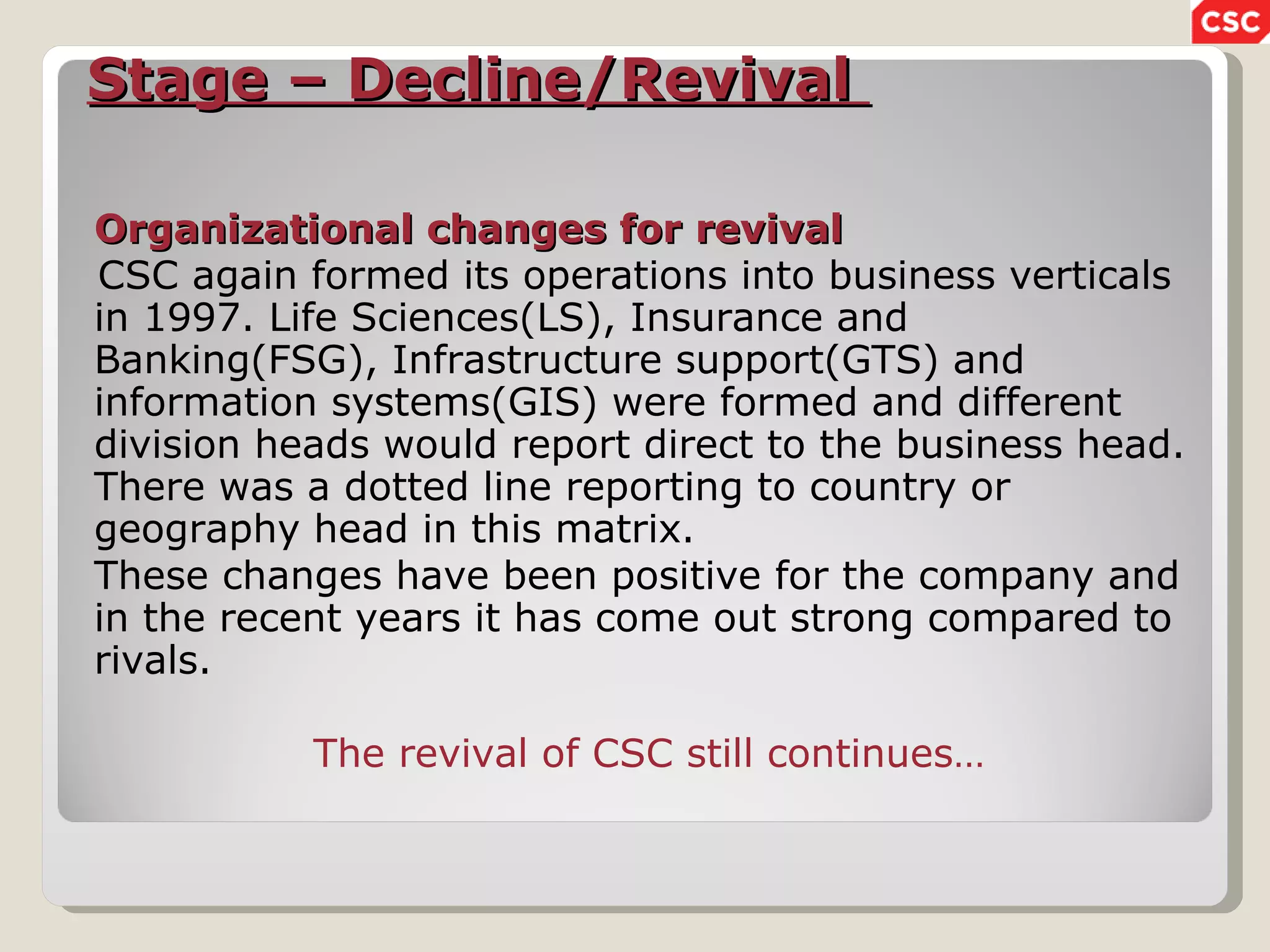 Organization life cycle csc | PPT