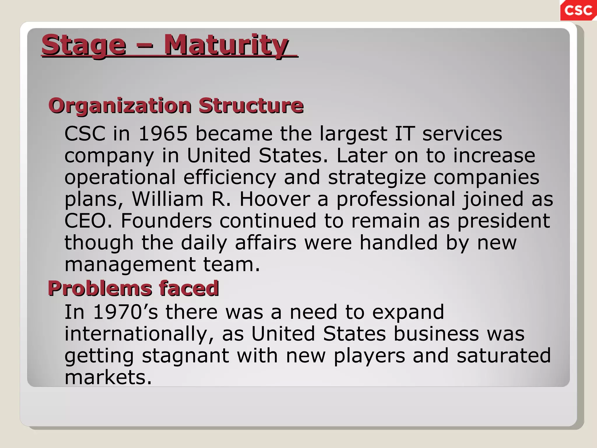 Organization life cycle csc | PPT