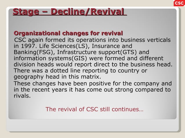 Organization life cycle csc | PPT