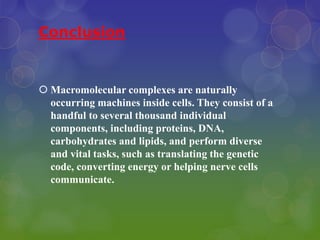 Organization macromolecule complex | PPTX