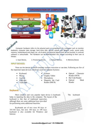 Organization of computer | PDF