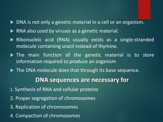 Organization of genetic material on chromosome | PPTX