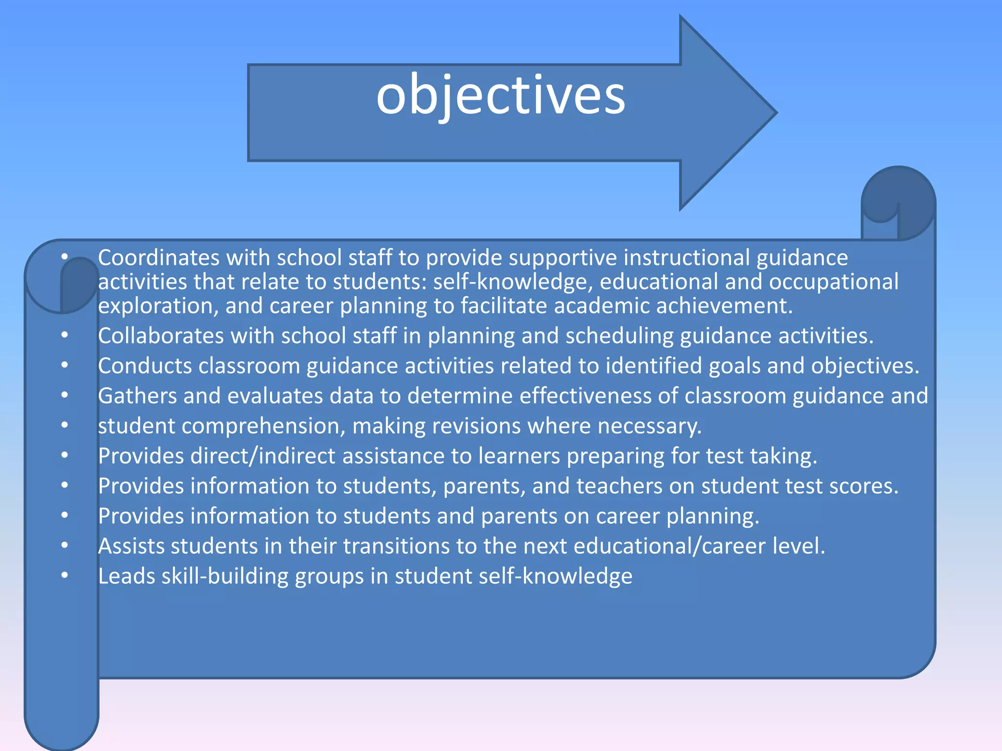Organization of guidance programme in educational intuitions | PPTX