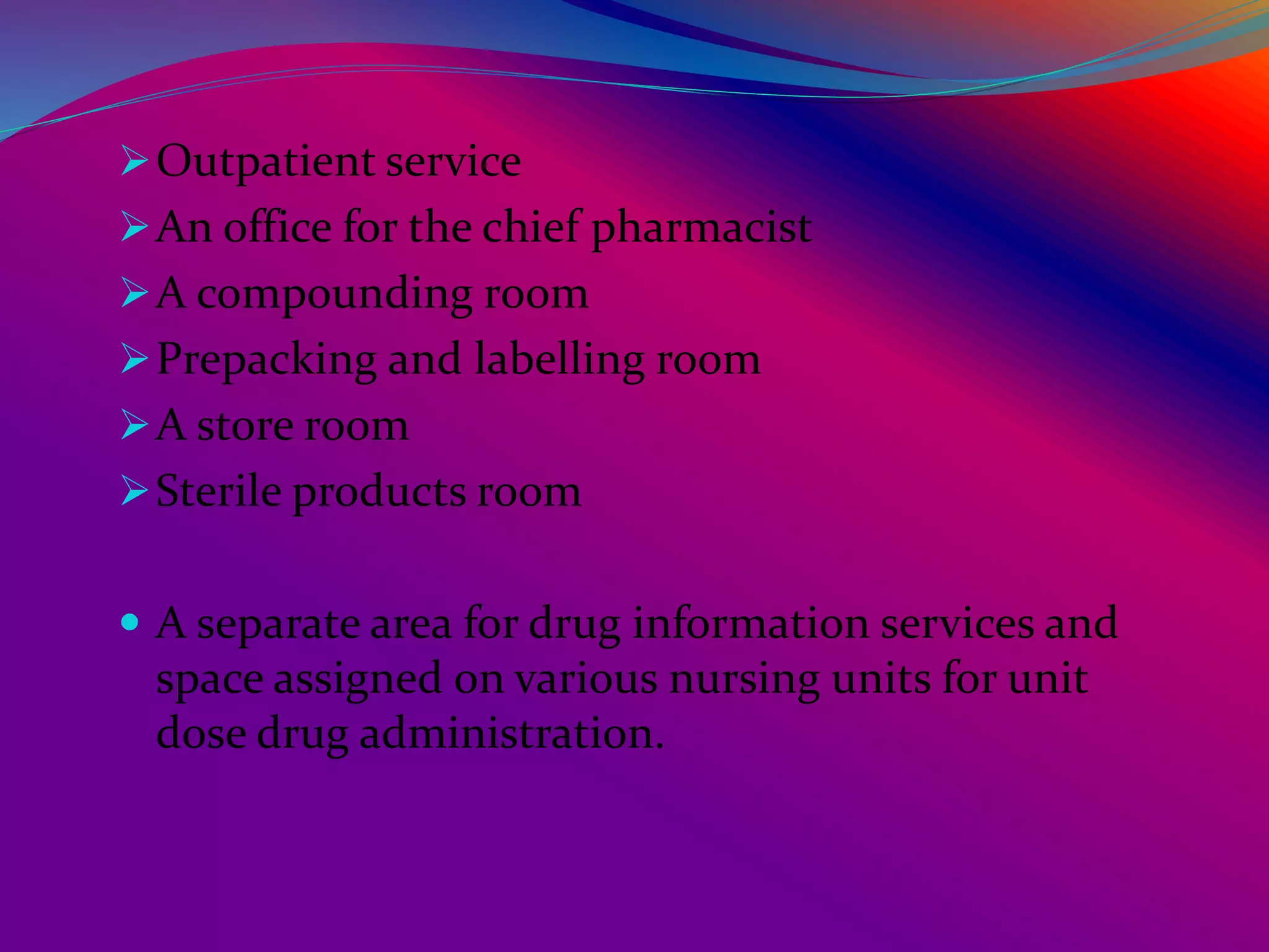 Organization of hospital pharmacy slides. | PPTX