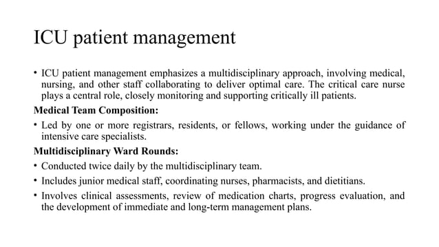 ORGANIZATION OF ICU And Management .pptx