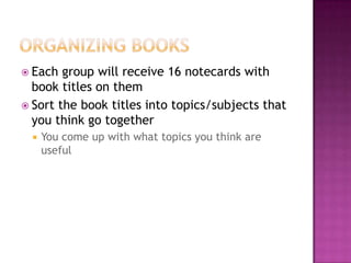 Organization of information | PPTX