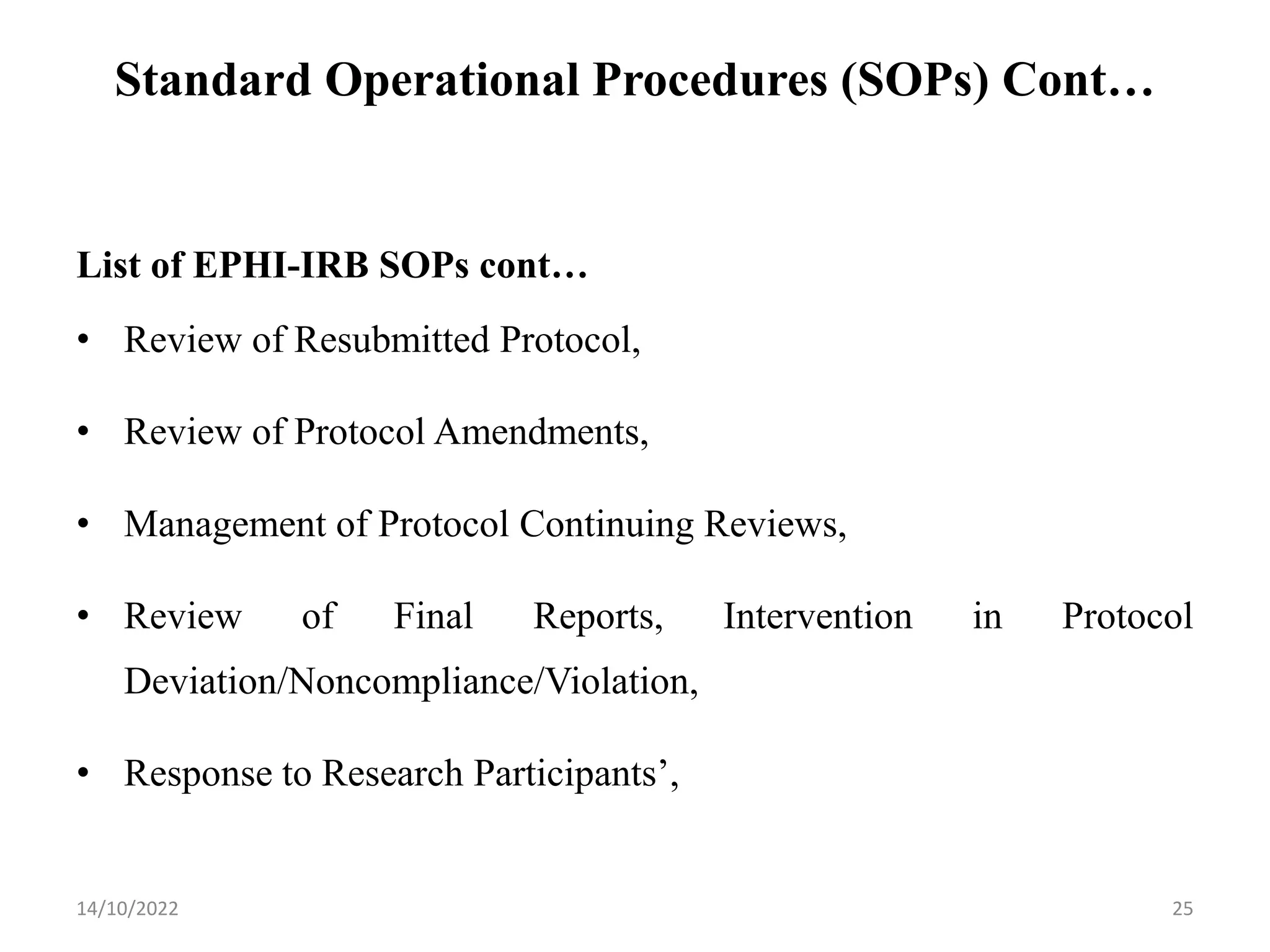 Organization of IRBs and SOPs.pptx