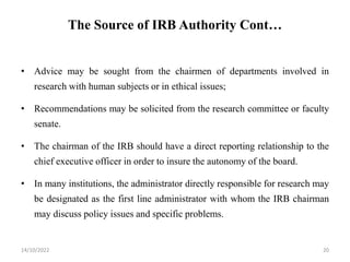 Organization of IRBs and SOPs.pptx