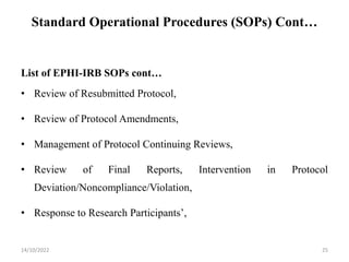 Organization of IRBs and SOPs.pptx