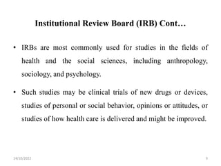 Organization of IRBs and SOPs.pptx
