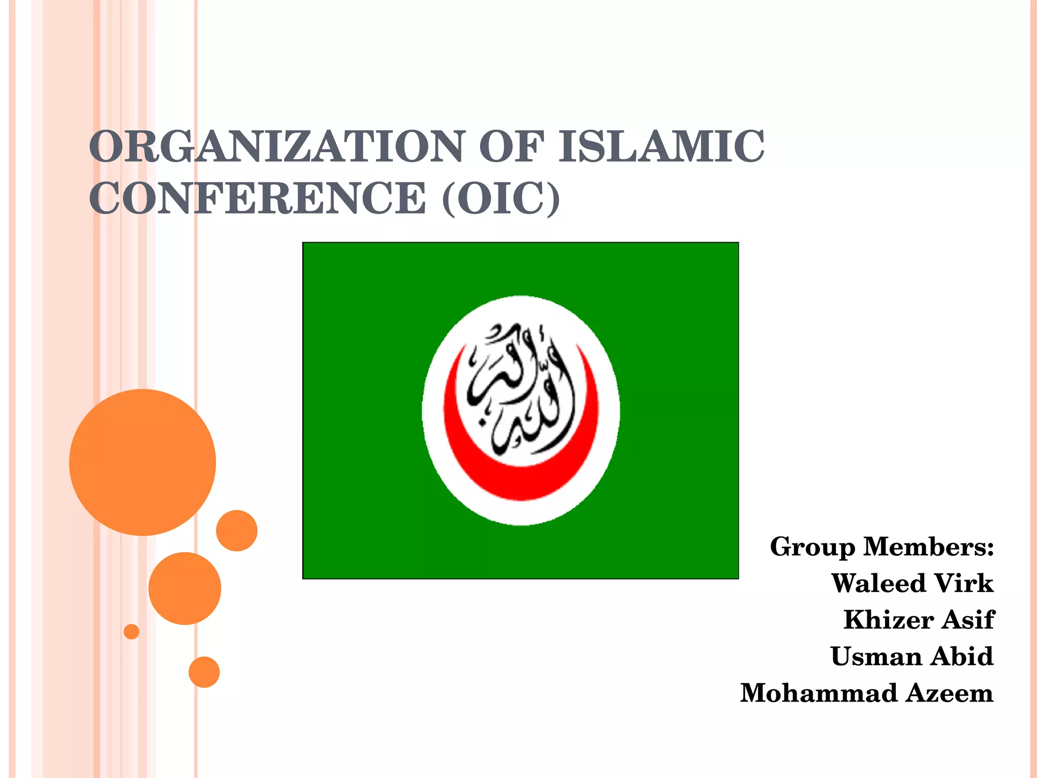 Organization of islamic conference (oic) | PPT