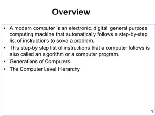 Organization of modern digital computers | PPTX