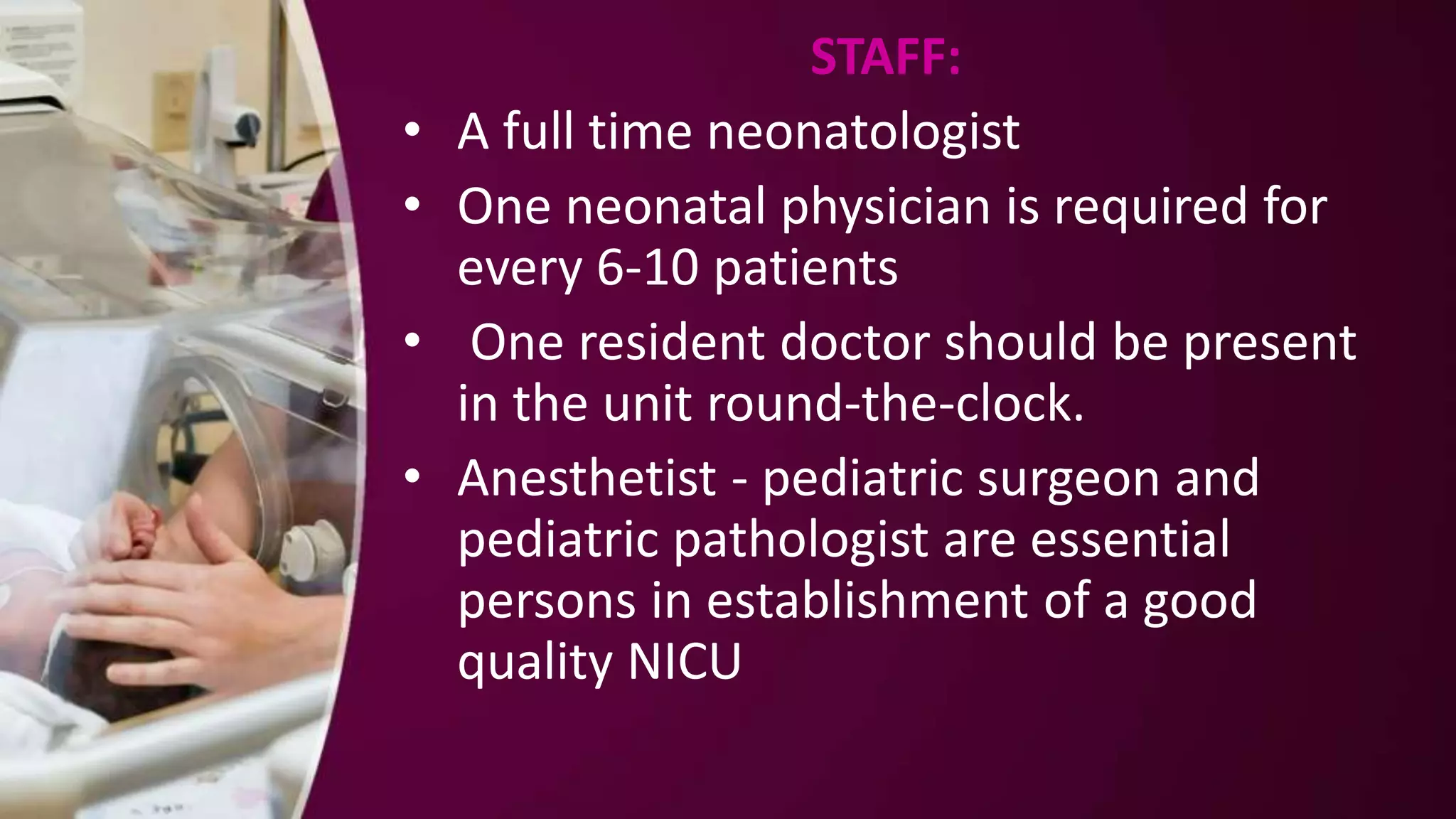 Organization of NICU PPT | PPTX