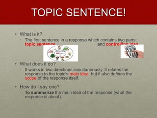 Organization of responses to a speaking task | PPT