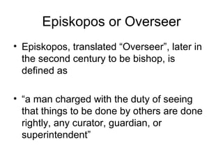 Organization of the church | PPT