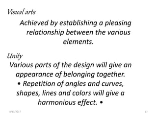 Organization of visual arts | PPSX | Design | Fine Art