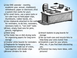 Getting Organized for College | PPTX