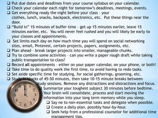 Getting Organized for College | PPTX