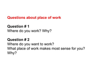Questions about organization | PPT