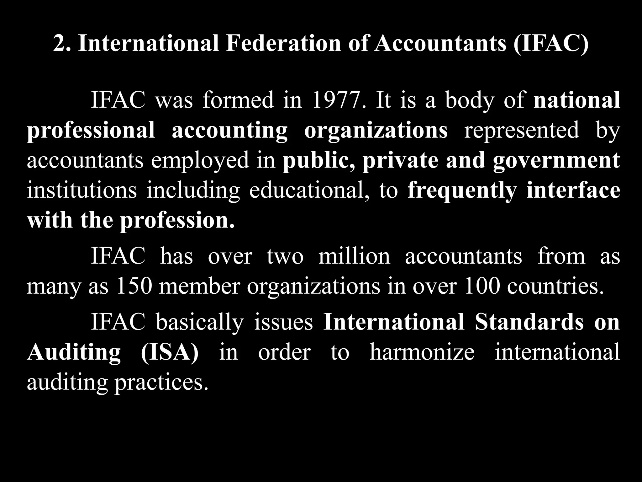 Regional and International Organizations Engaged in Accounting ...