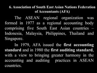 Regional and International Organizations Engaged in Accounting ...