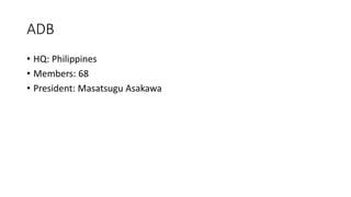 Current Heads and Headquarters of International organizations | PPT