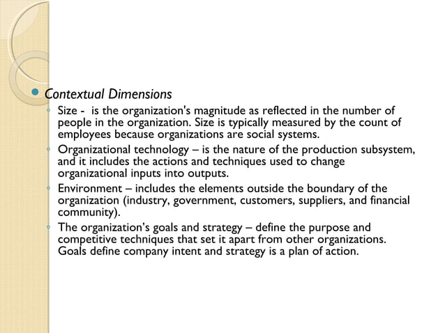 Organizations and organization theory | PPT