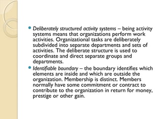 Organizations and organization theory | PPT