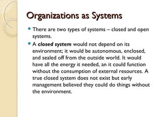 Organizations and organization theory | PPT
