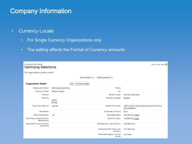 SFDC Organization Setup | PPT