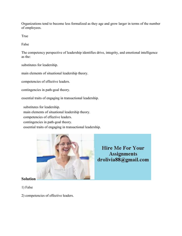 Organizations tend to become less formalized as they age and grow larg.docx