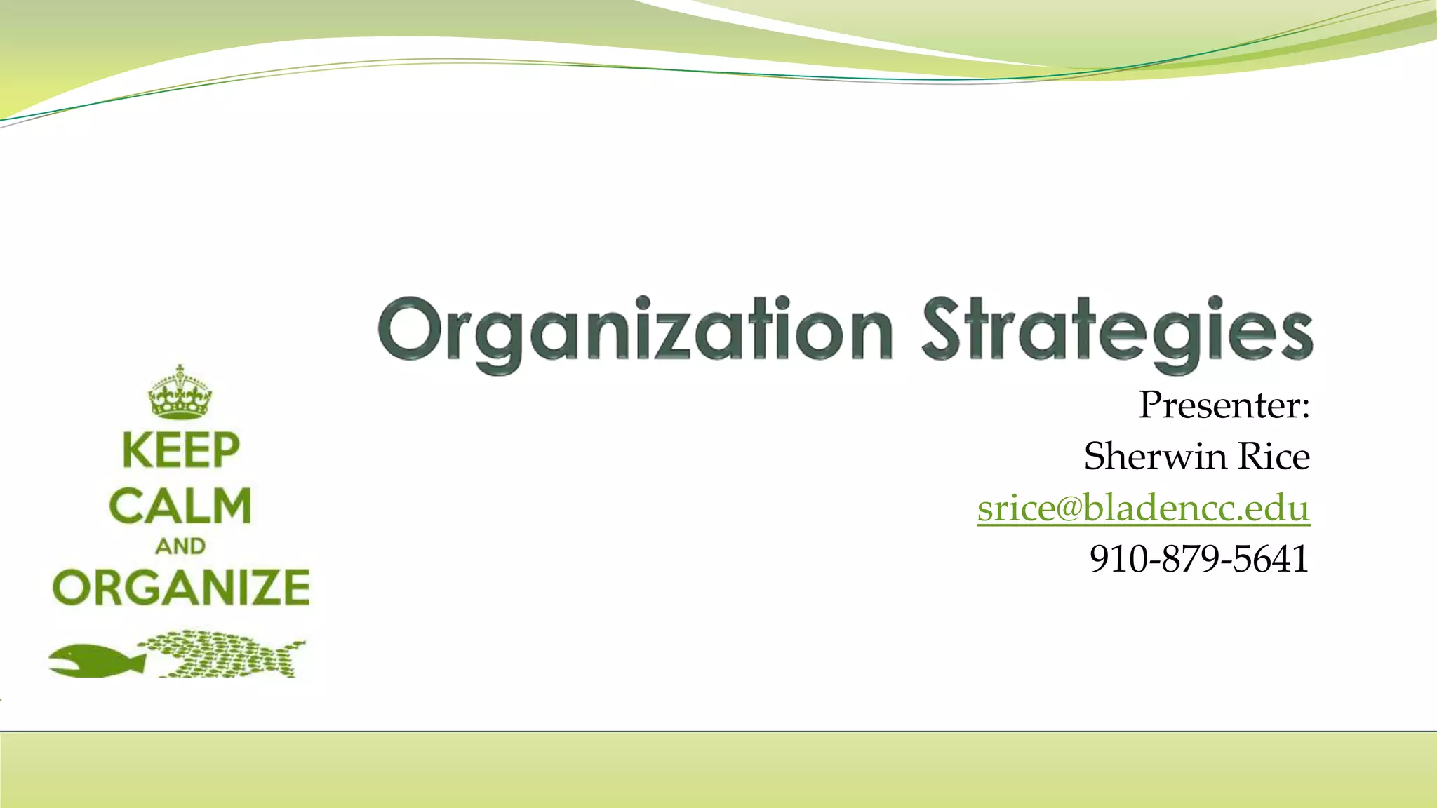 Organization strategies | PPT