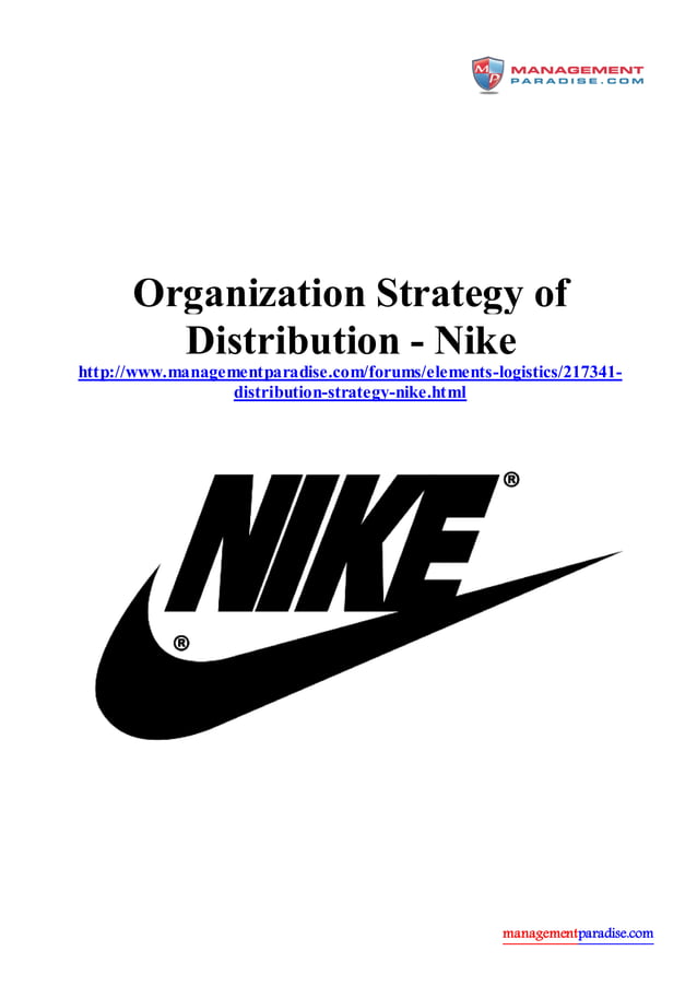 Organization strategy of distribution nike | PDF