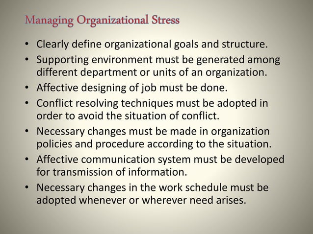 Organization stress | PPT