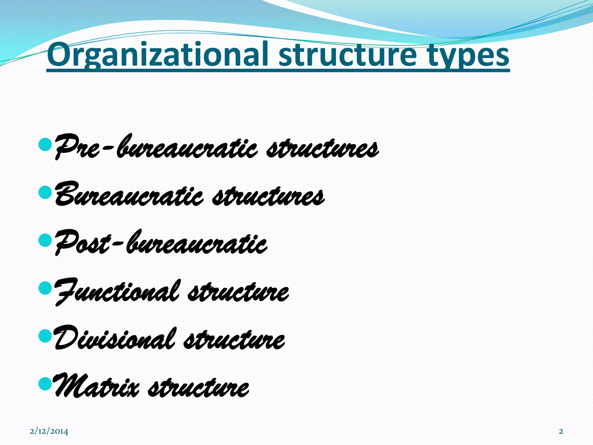 Organization structure.ppt | Business | Business and Finance