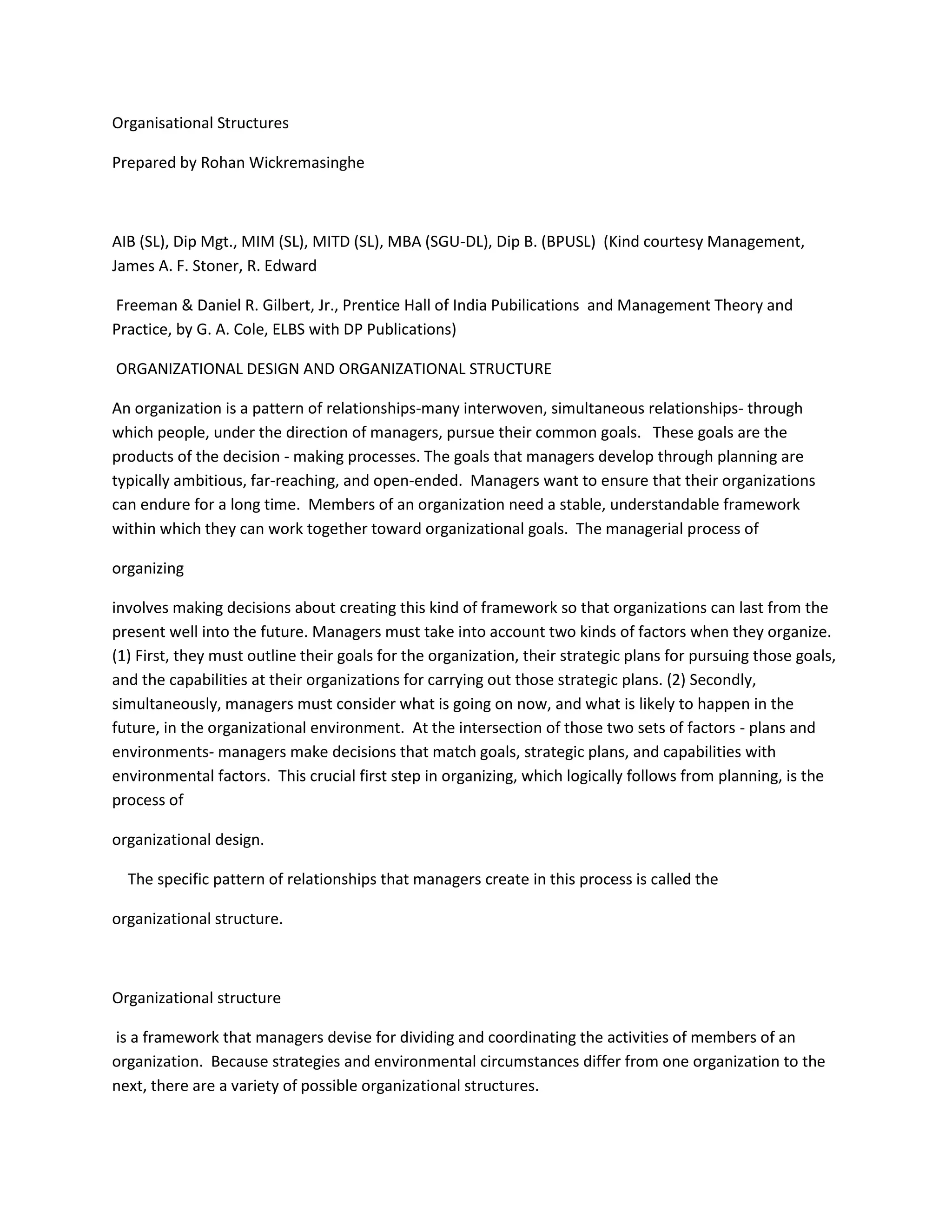 Organizationstructure | DOCX