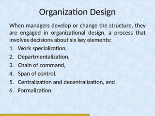 Comprehensive Overview of Organizational Structure and Design ...