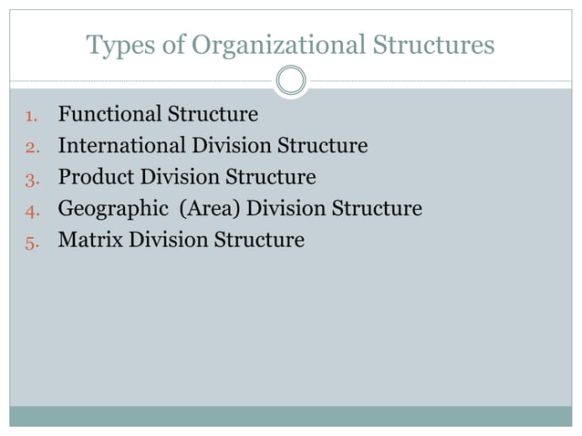 Organization structure in international business | PPTX