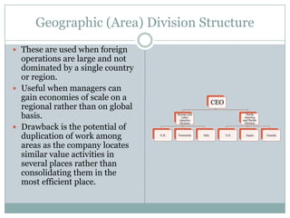 Organization structure in international business | PPTX
